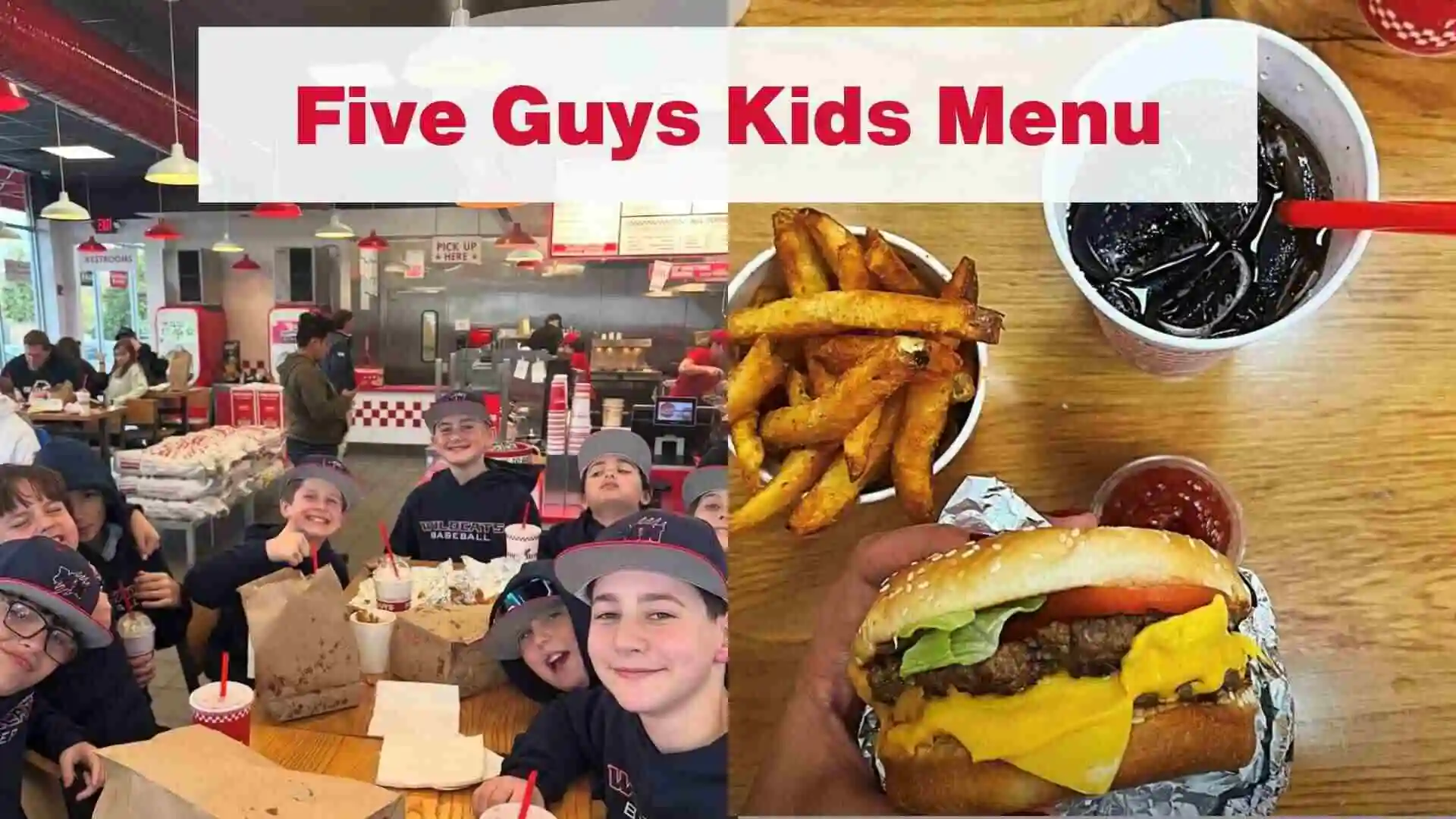 Five Guys Kids Menu Prices and Calories August 2025